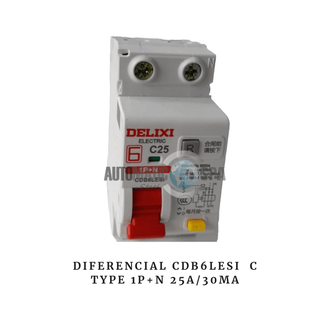 Diferencial CDB6LESi C TYPE 1P+N 25A 30mA – Protección Eficiente para ...